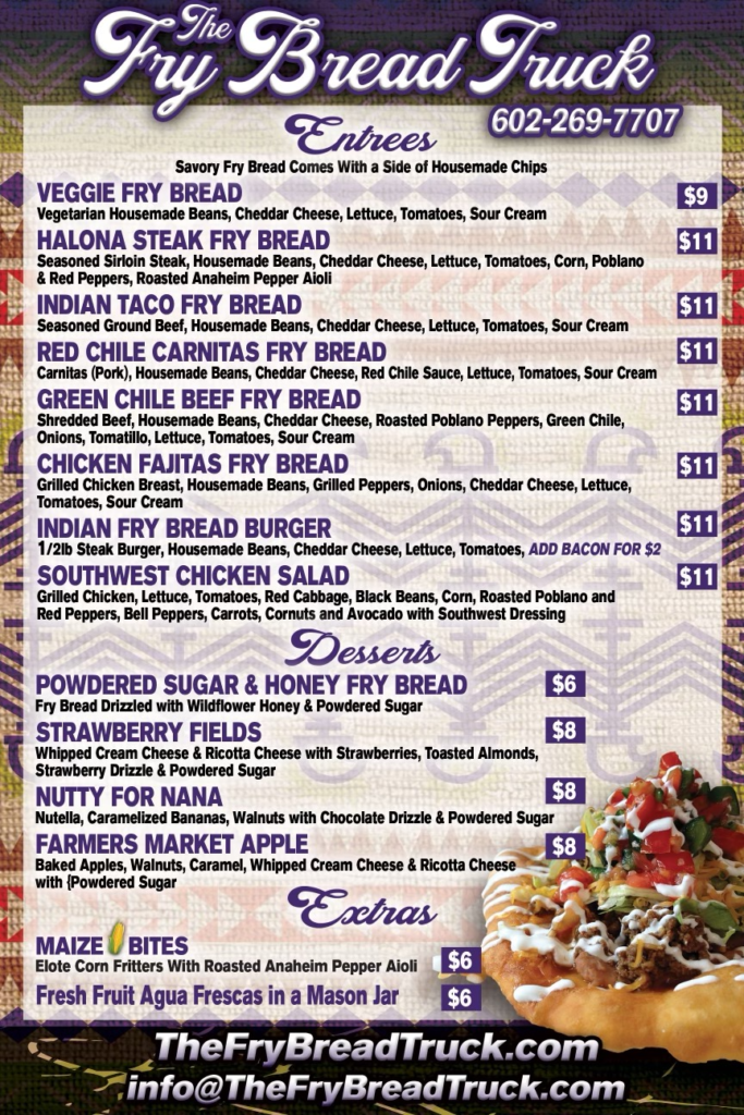 Menu - The Fry Bread Truck